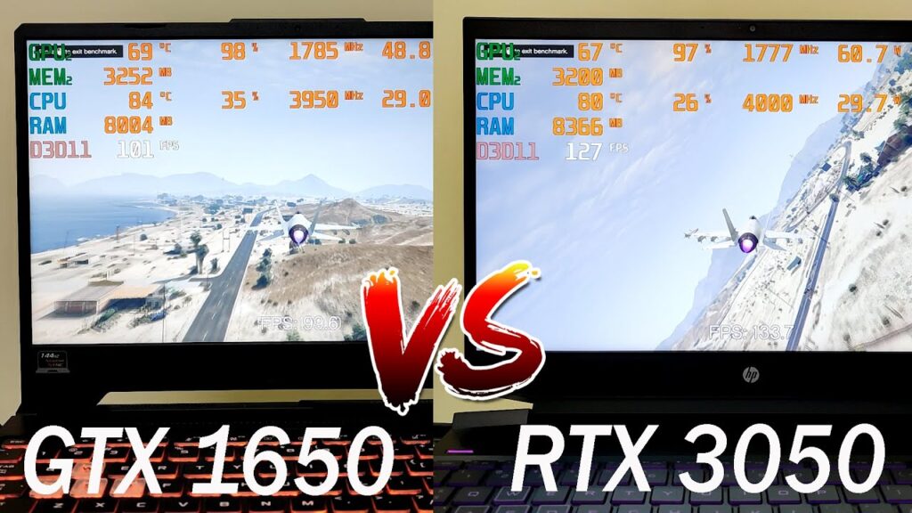 RTX 3050 GTX 1650 RTX 3050 GTX 1650